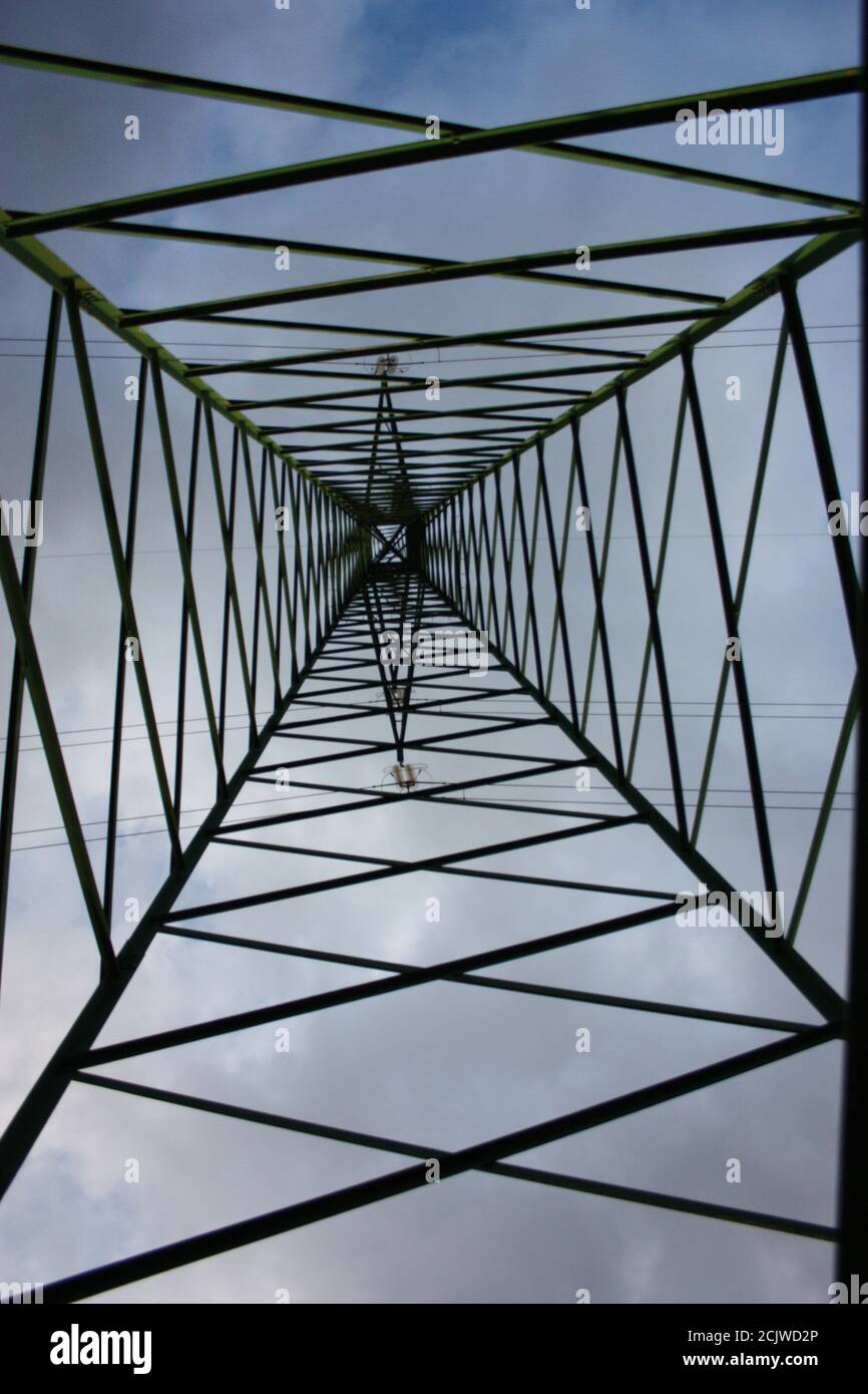 electric turrets of light, energy, for the current. communication and ...