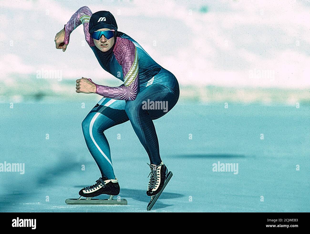 Bonnie Blair (USA) at the 1993 US National Championship Stock Photo - Alamy