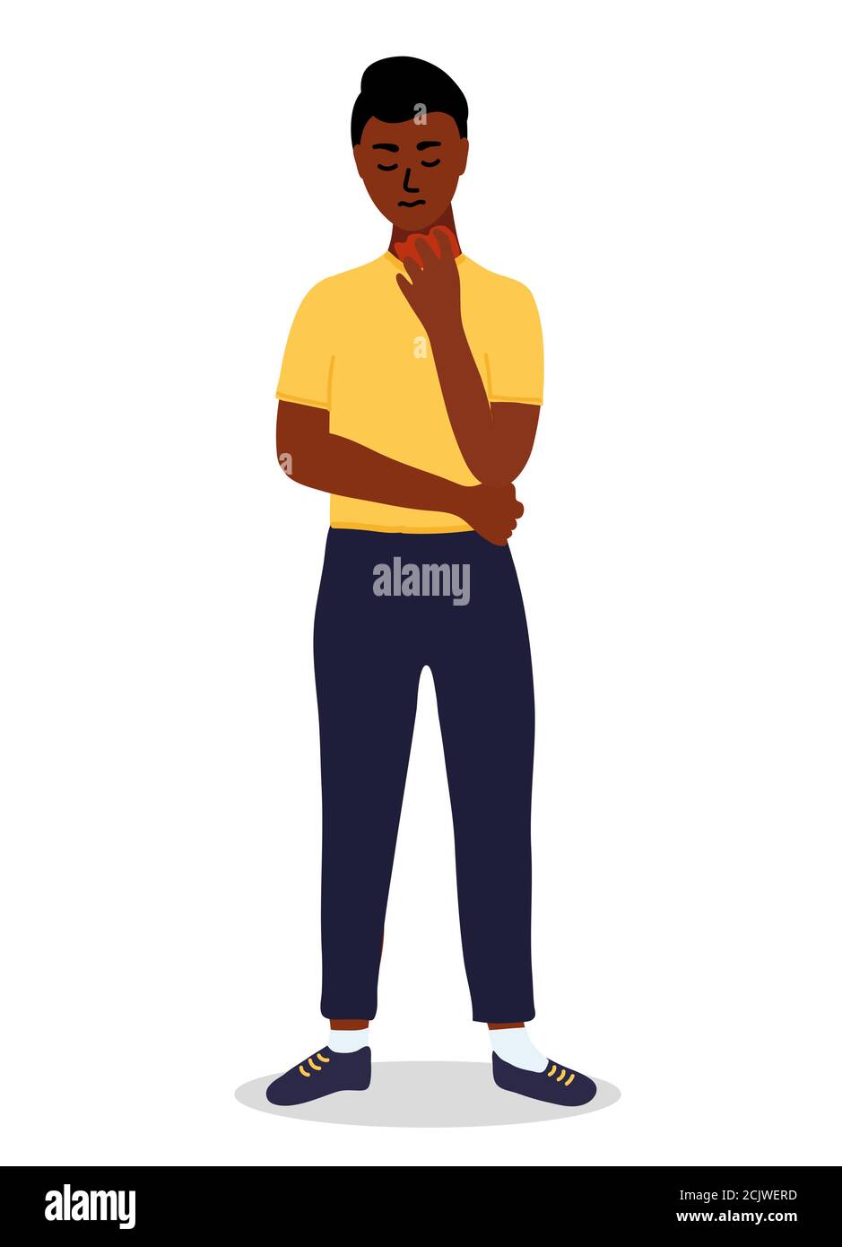 Black man sore throat Cut Out Stock Images & Pictures - Alamy