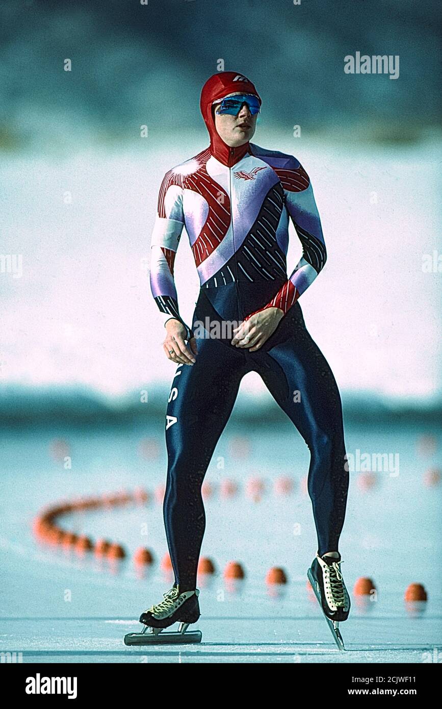 Bonnie Blair (USA) at the 1993 US National Championship Stock Photo - Alamy