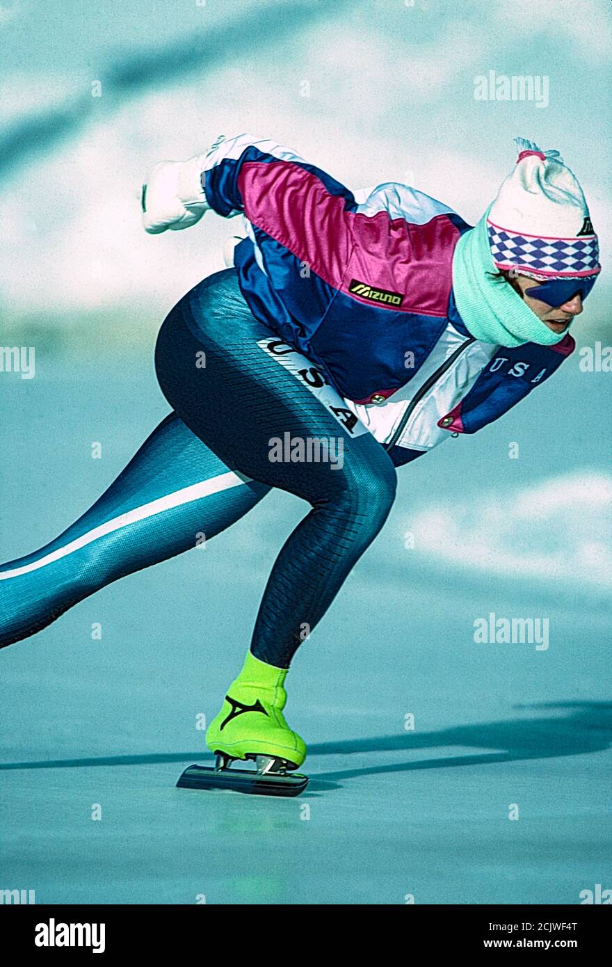 Bonnie Blair (USA) at the 1993 US National Championship Stock Photo - Alamy