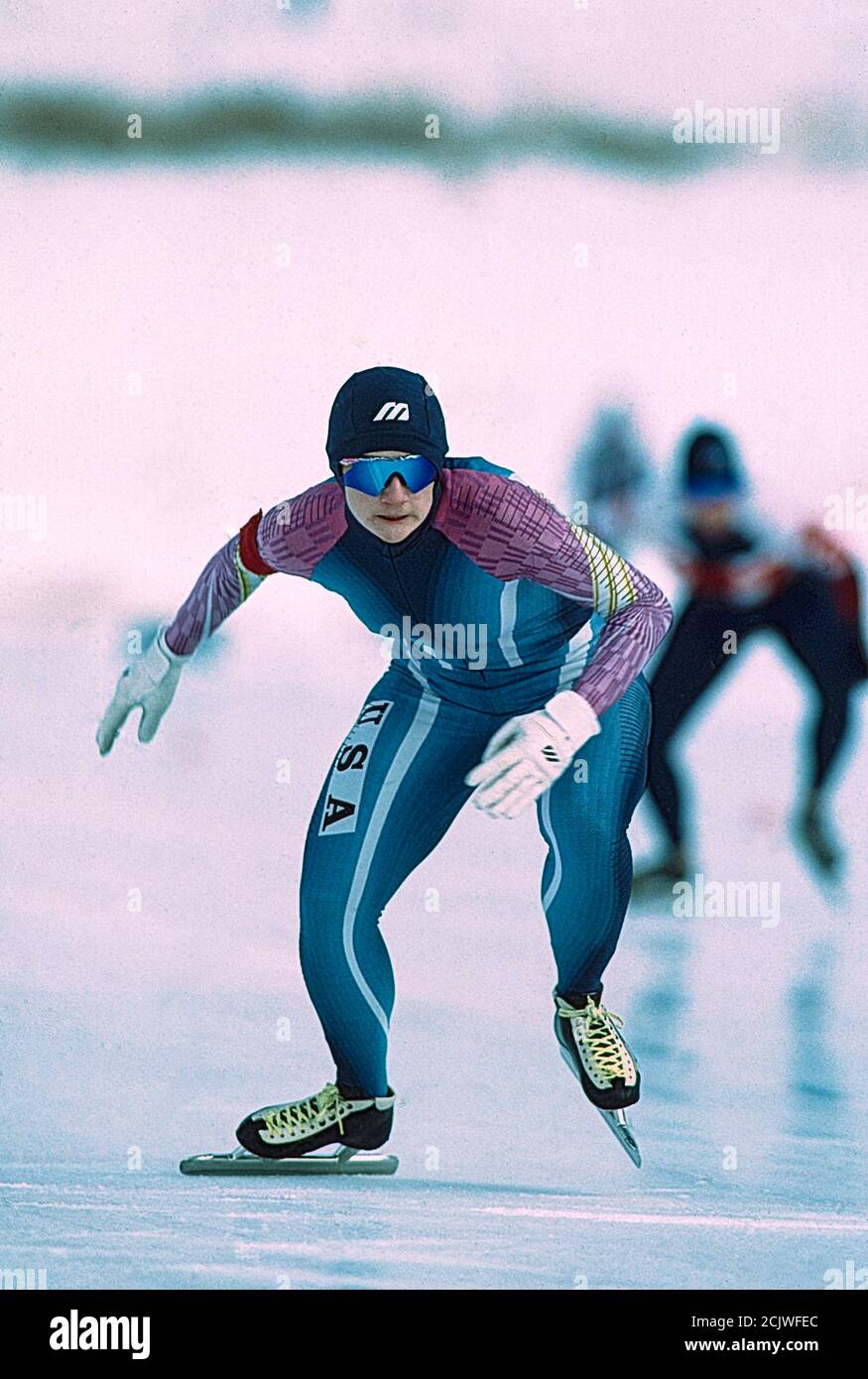 Bonnie Blair (USA) at the 1993 US National Championship Stock Photo - Alamy