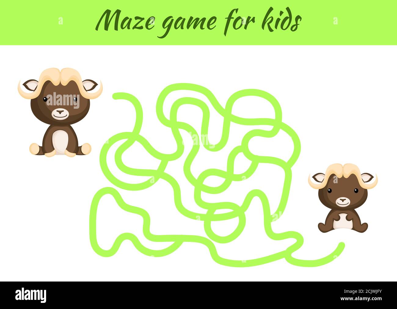 Funny maze or labyrinth game for kids. Help mother find path to baby ...