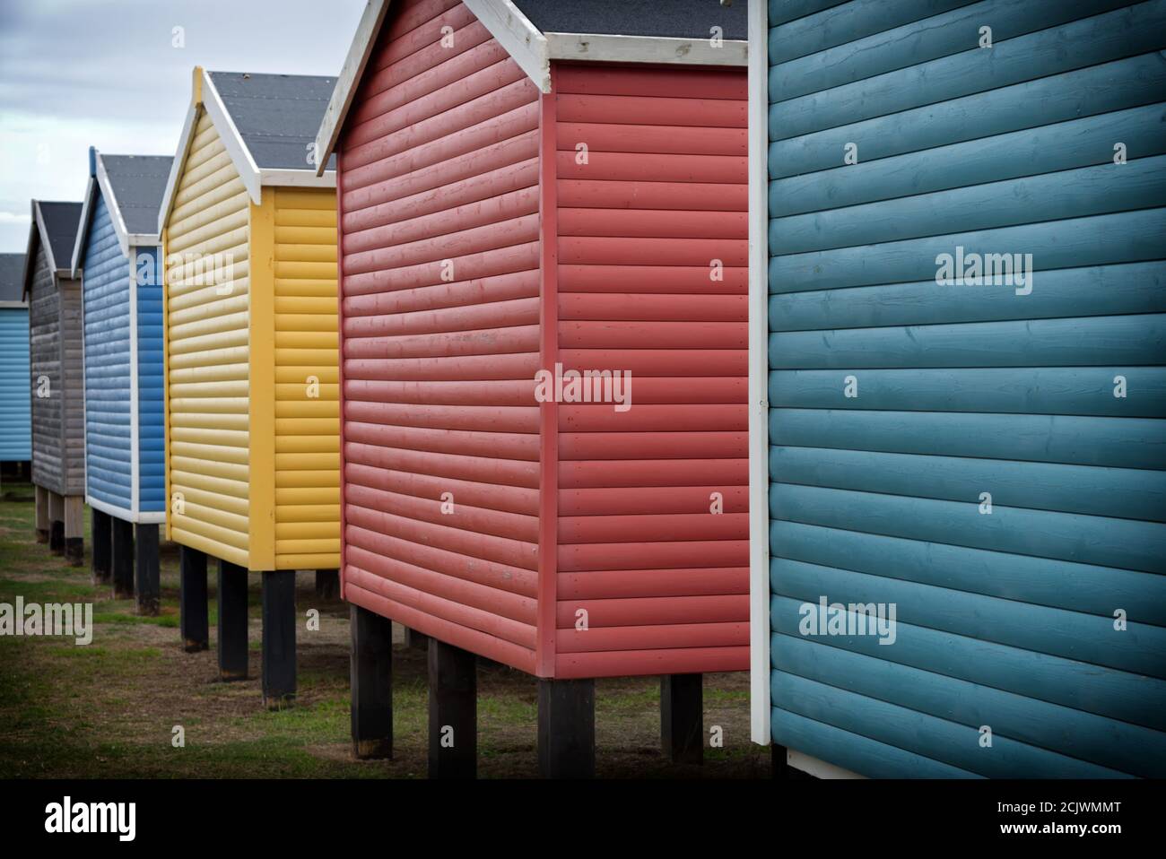 Seaside huts hi-res stock photography and images - Alamy