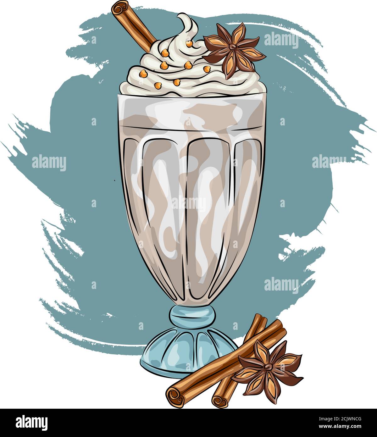 Christmas cup milk sugar Stock Vector Images - Alamy