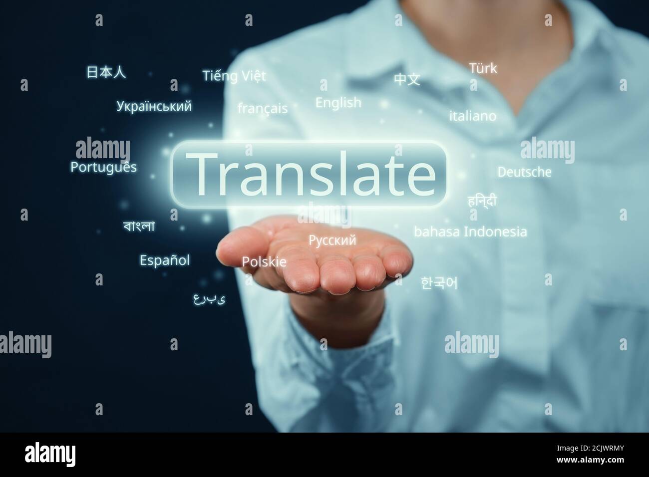 Concept of work on translation from different languages Stock Photo - Alamy