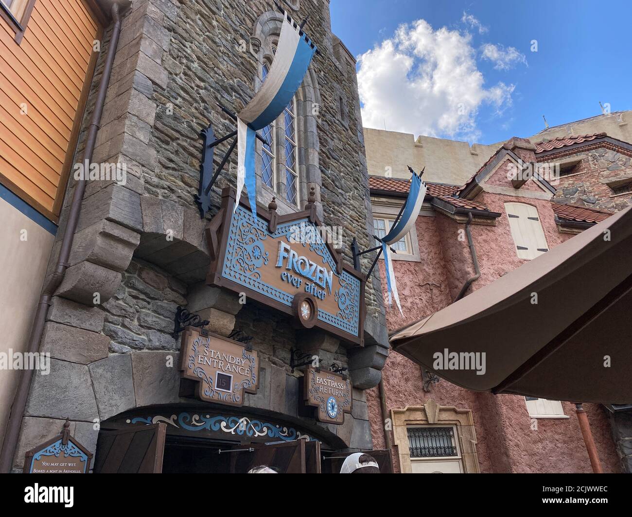 Orlando,FL/USA-9/10/20: The entrance to the Frozen ride in the Norway ...
