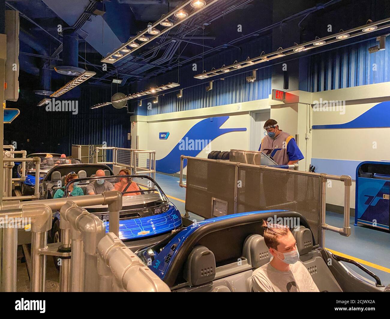 Orlando,FL/USA-9/13/20: People getting ready to ride the Test Track by ...