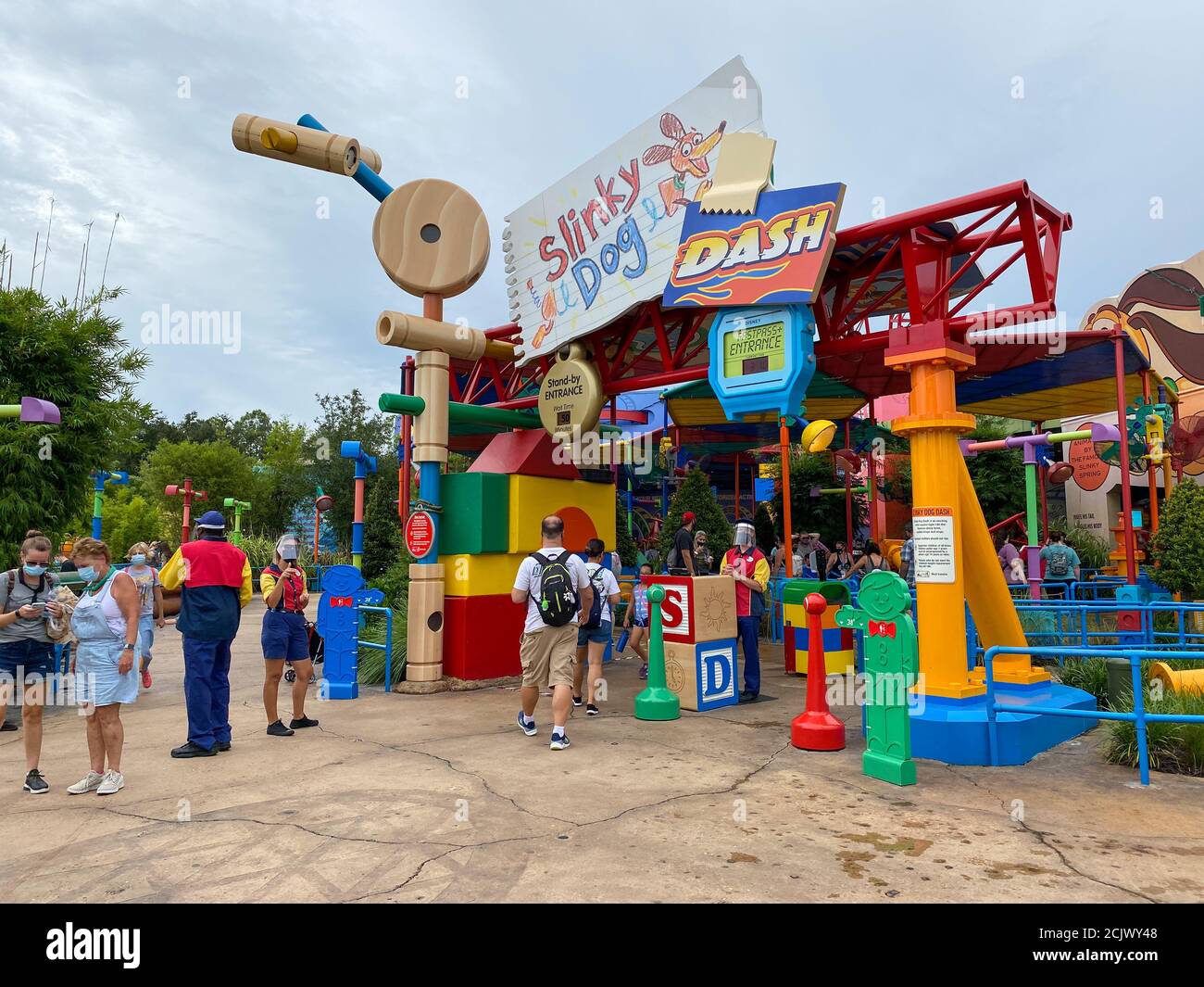 Orlando,FL/USA-9/12/20: The entrance to the Slinky Dog Dash roller ...