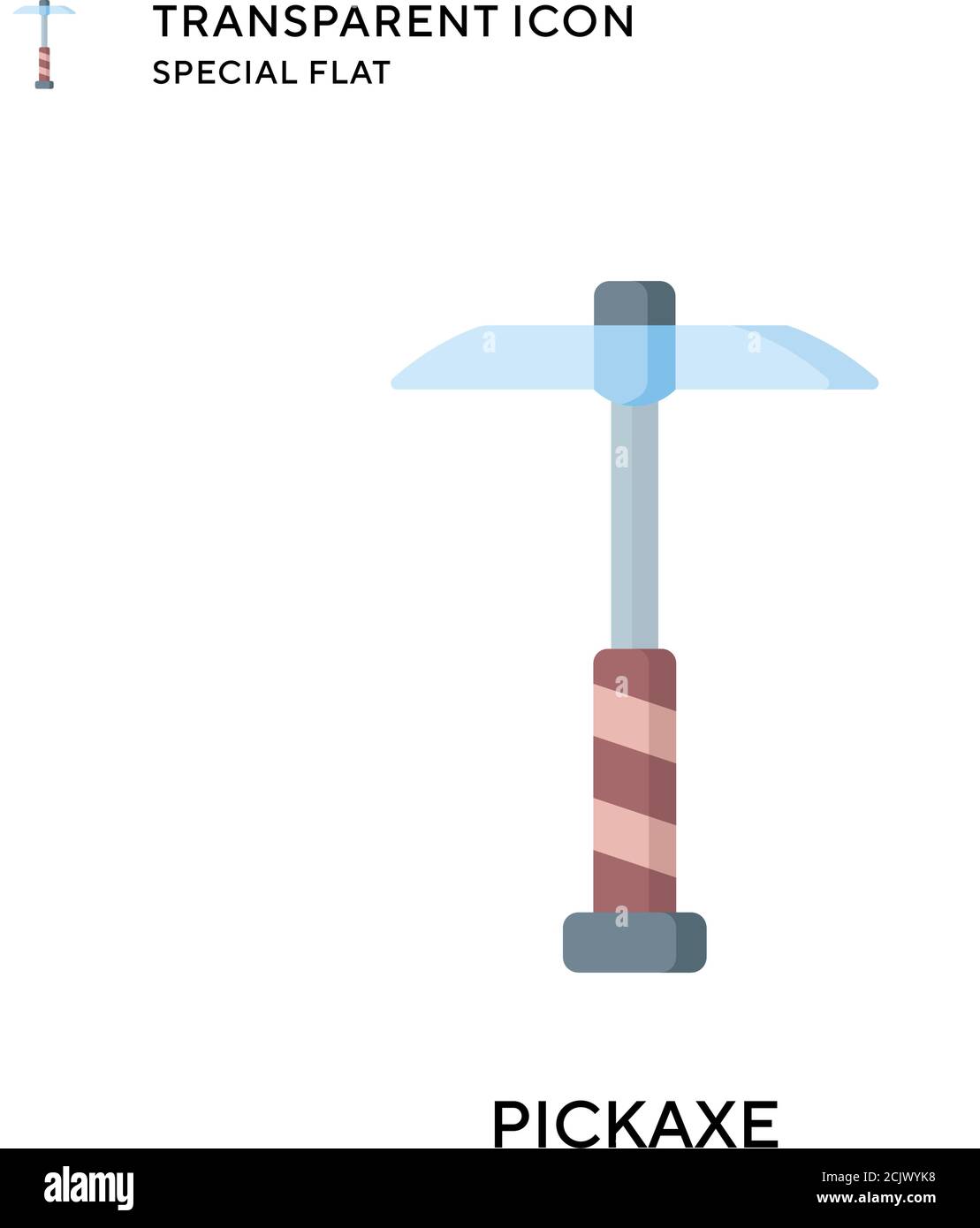 Pickaxe vector icon. Flat style illustration. EPS 10 vector Stock ...