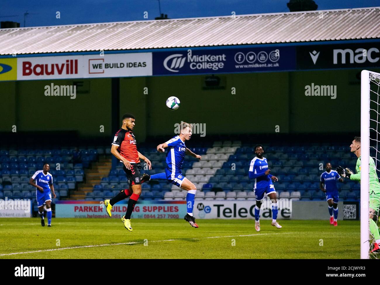 Coventry City's Maxime Biamou (second left) scores his side's first ...