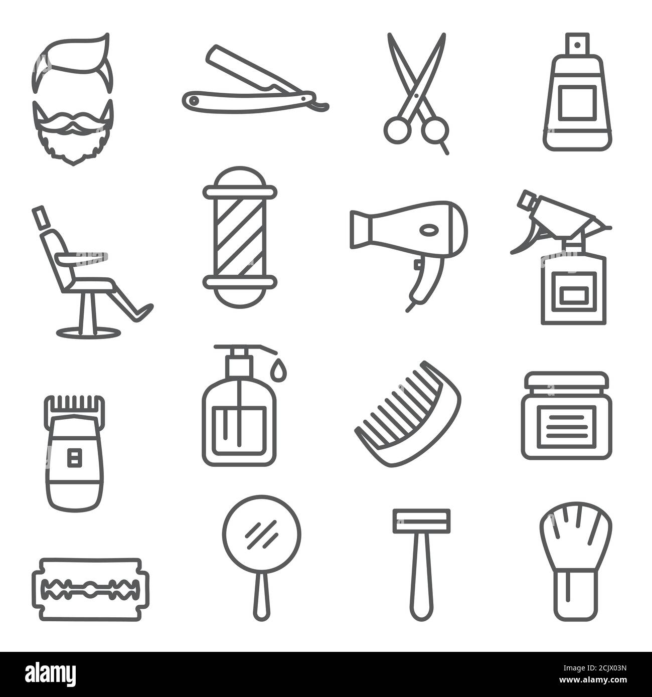 Barber shop logotype design Cut Out Stock Images & Pictures - Alamy