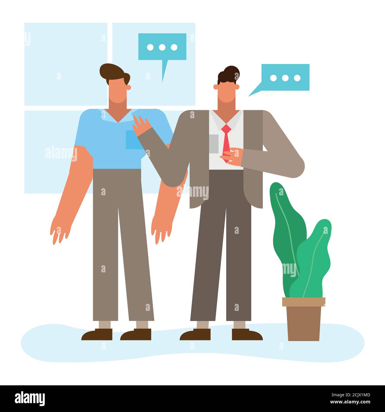 Businessmen cartoons with bubbles design, Office business management ...