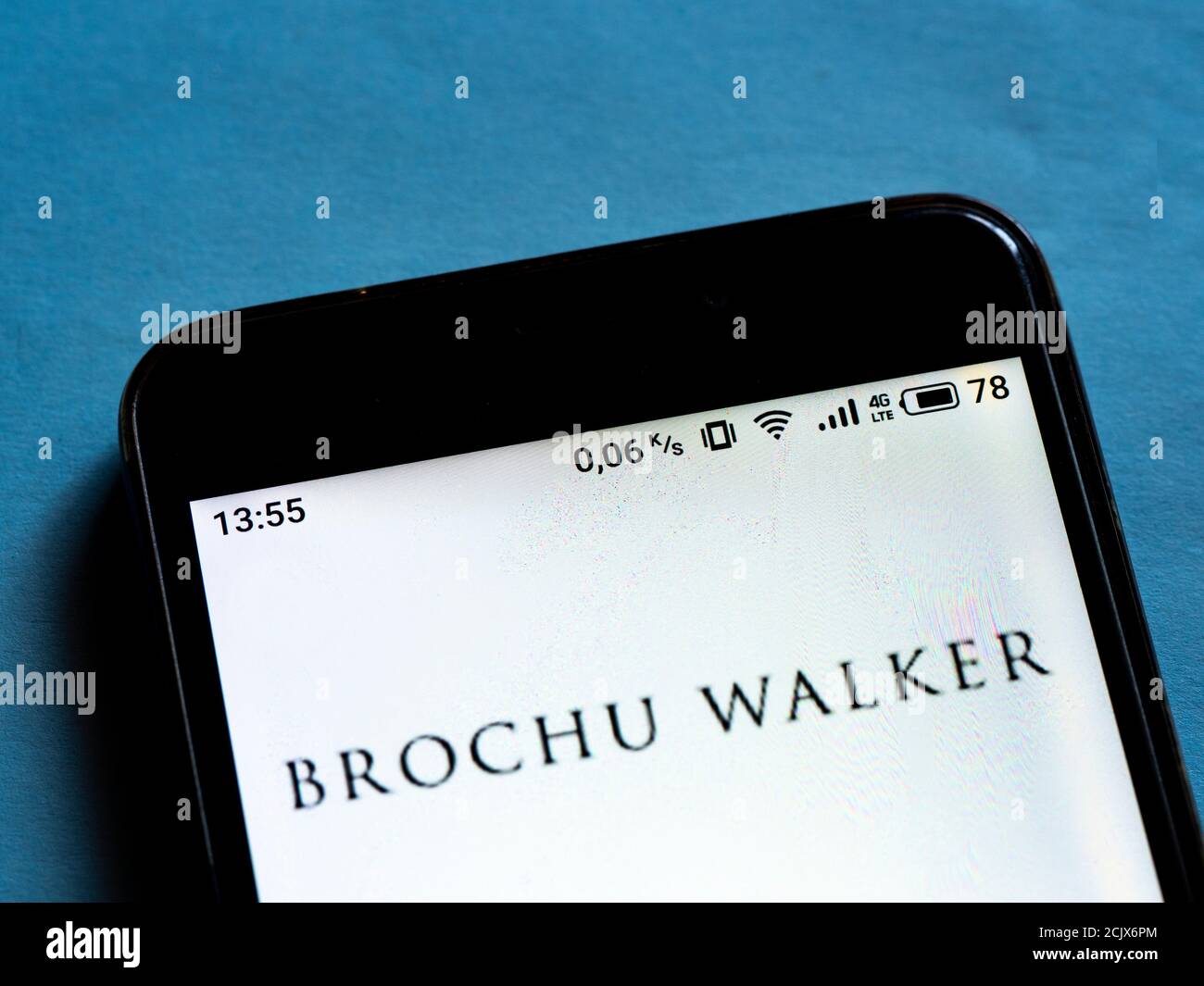 In this photo illustration a Brochu Walker logo seen displayed on a ...