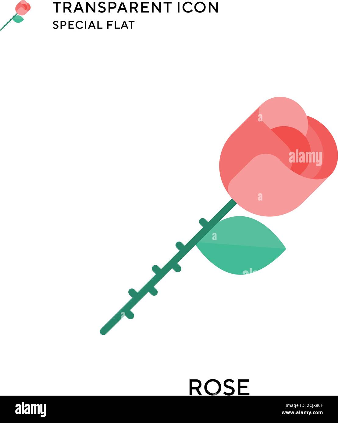 Rose vector icon. Flat style illustration. EPS 10 vector Stock Vector ...