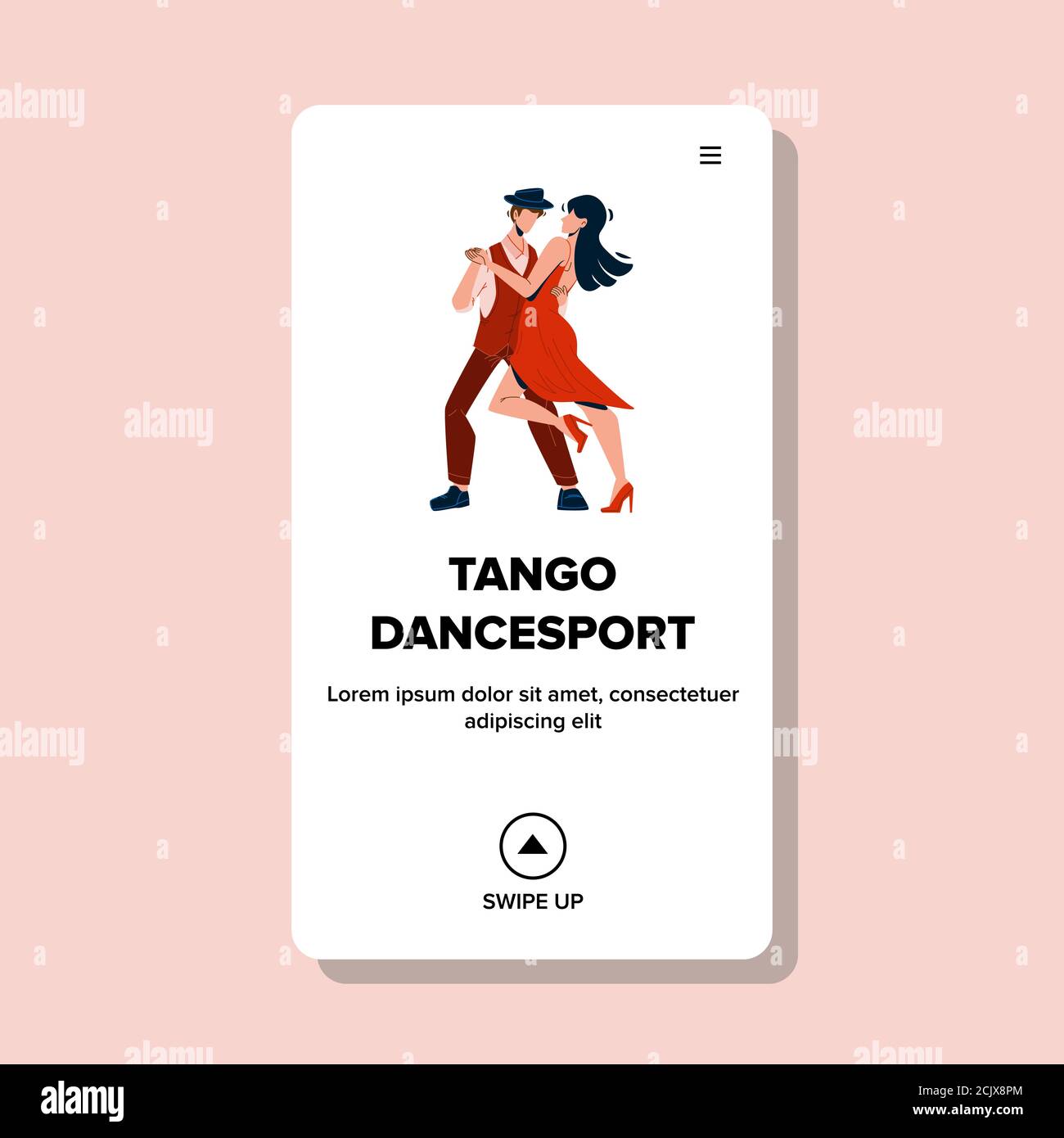Tango Dancesport Sport Competition Event Vector Illustration Stock ...