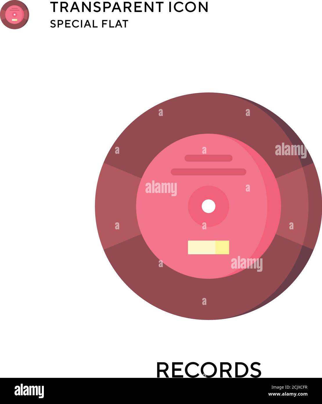 Records vector icon. Flat style illustration. EPS 10 vector Stock ...