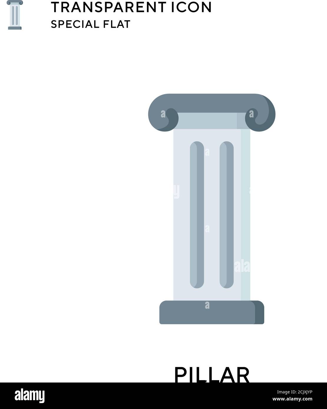 Ancient ionic pillar icon flat hi-res stock photography and images - Alamy