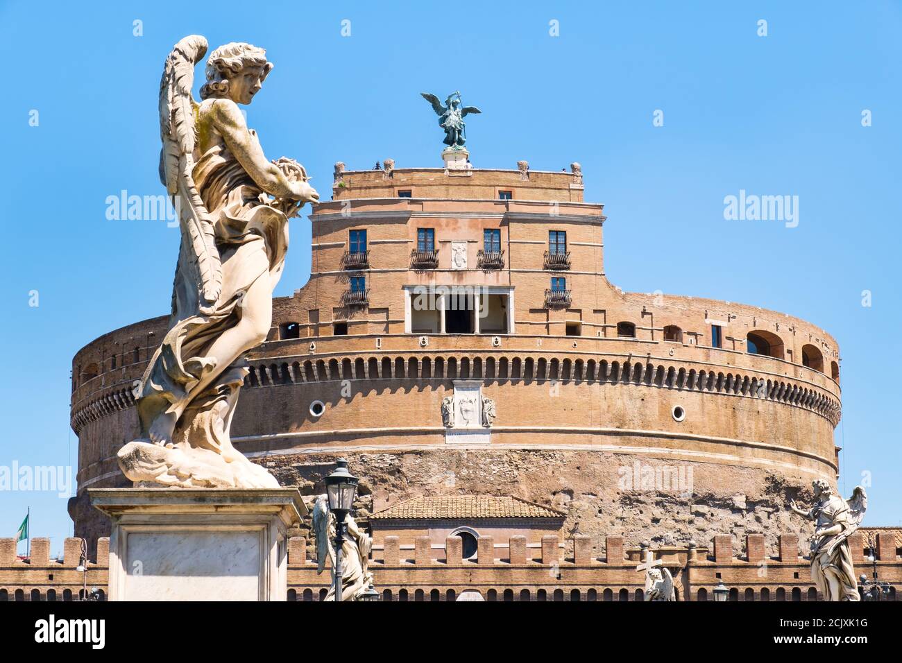 Statue by castel sant angelo in rome hi-res stock photography and ...