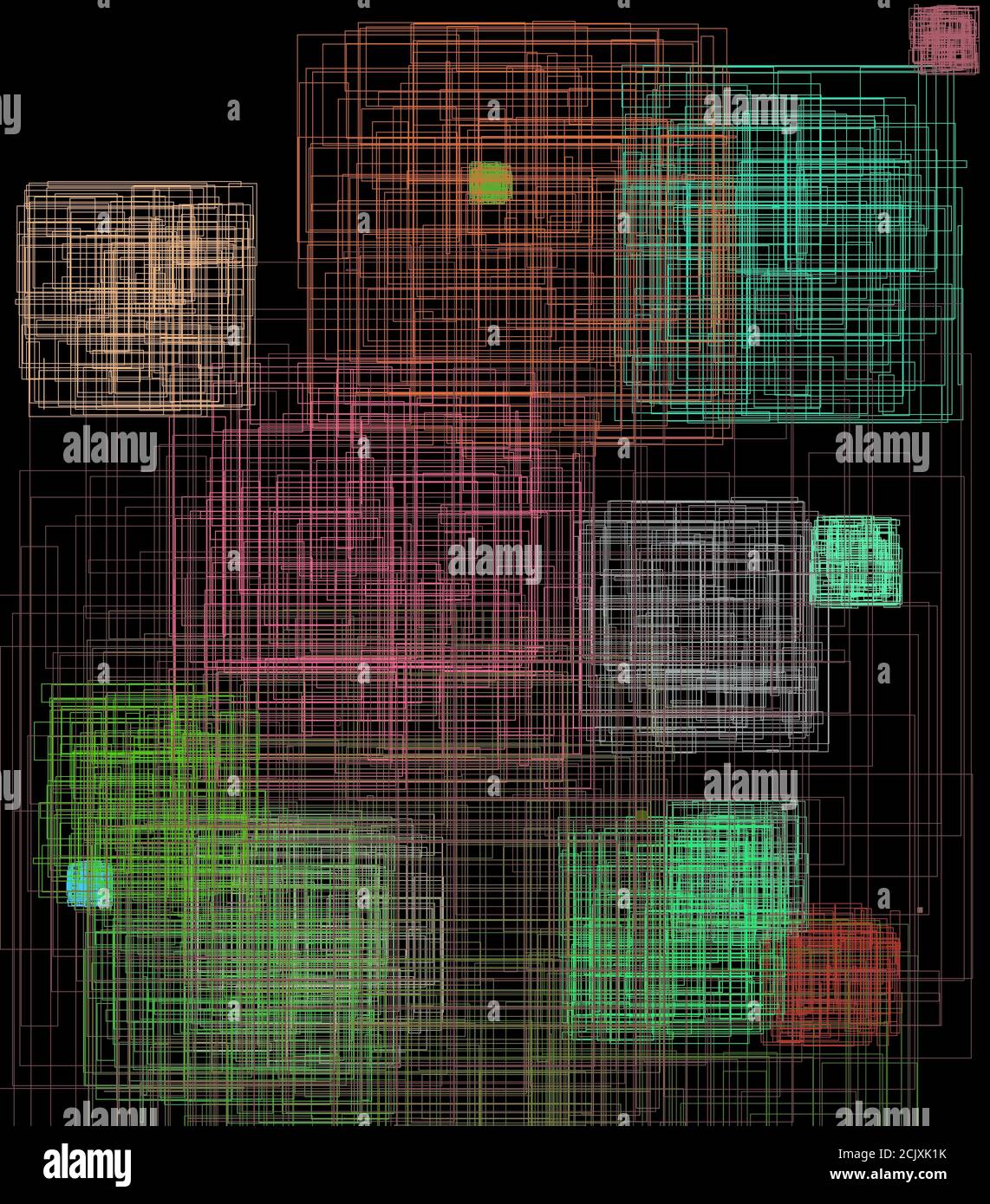 Thread painting on a black canvas Stock Photo - Alamy
