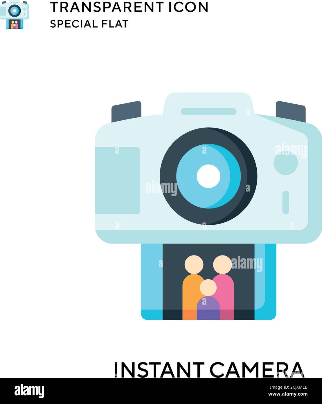 Instant camera vector icon. Flat style illustration. EPS 10 vector ...