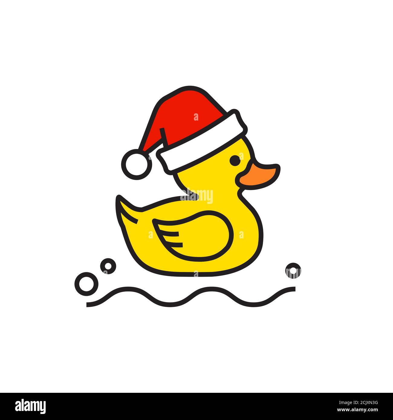 Christmas rubber duck Stock Vector Images - Alamy