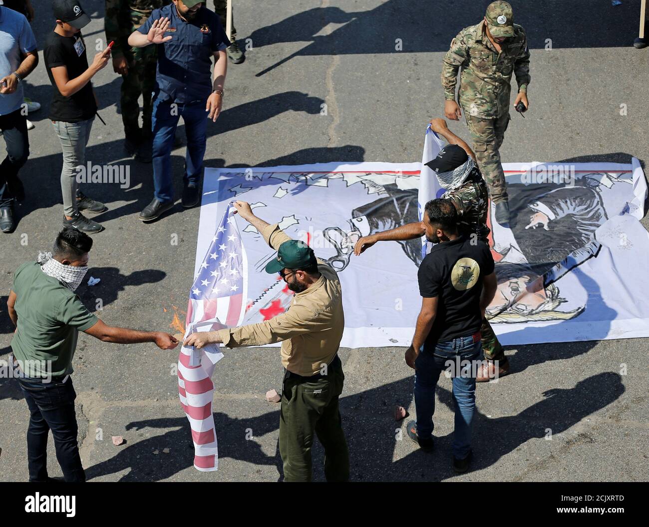 Al quds burn flag hi-res stock photography and images - Alamy