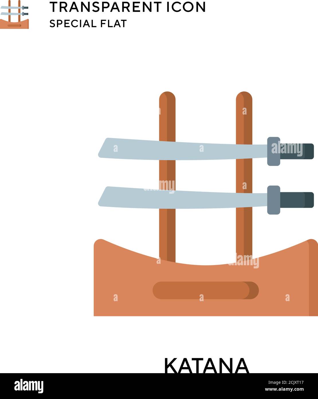 Katana vector icon. Flat style illustration. EPS 10 vector Stock Vector ...