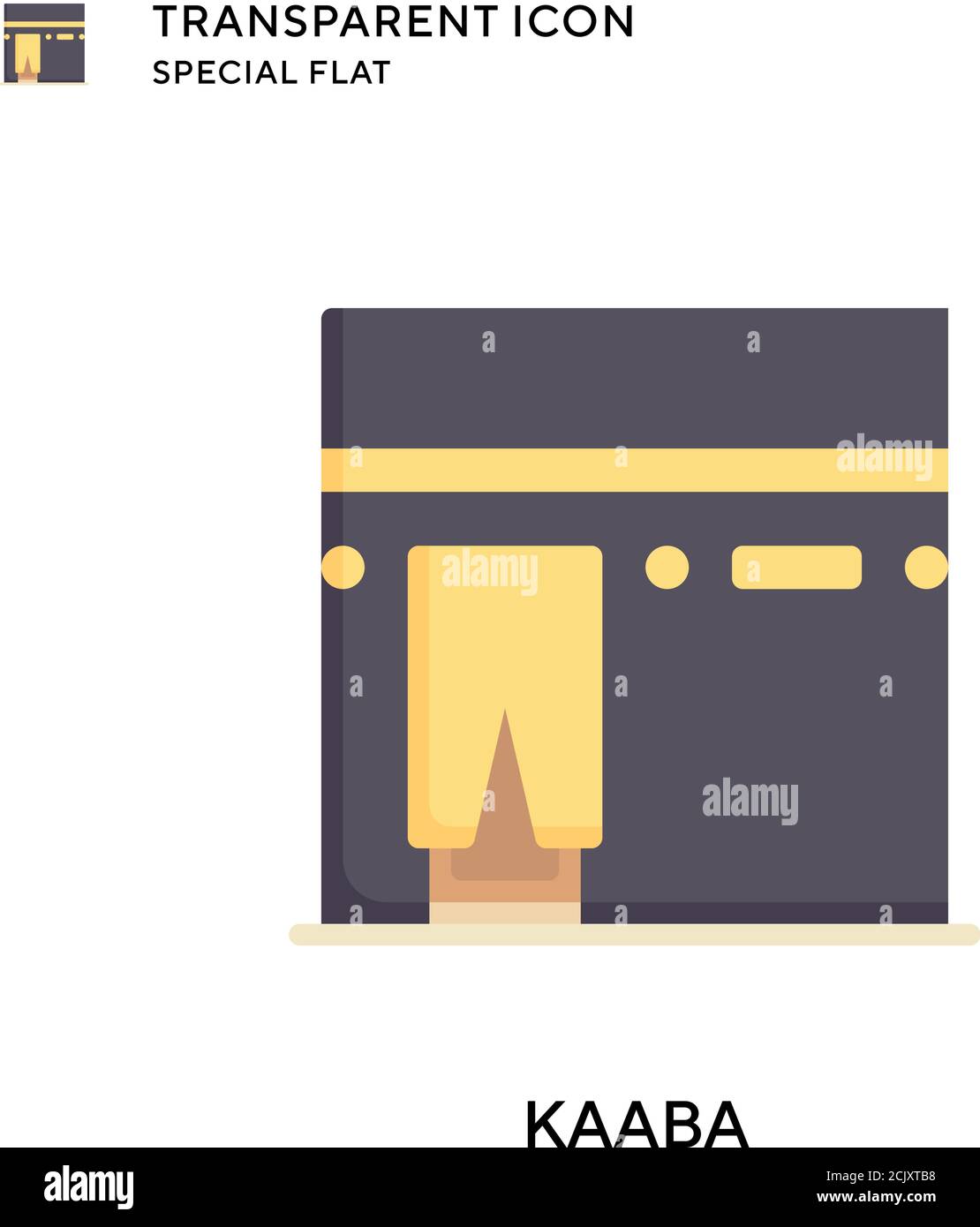 Kaaba vector icon. Flat style illustration. EPS 10 vector Stock Vector ...