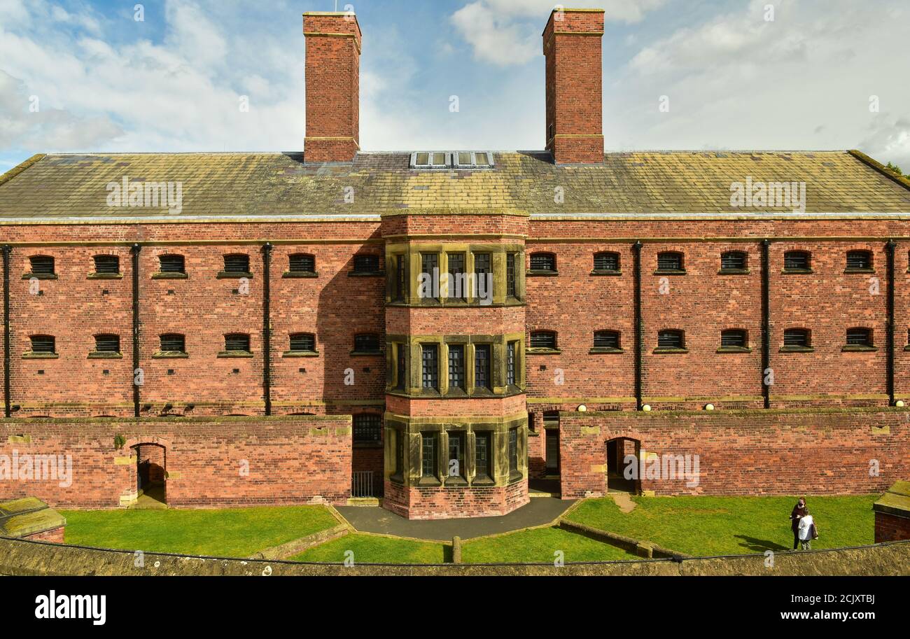 Victorian prison within Lincoln Castle, Lincoln, England Stock Photo ...
