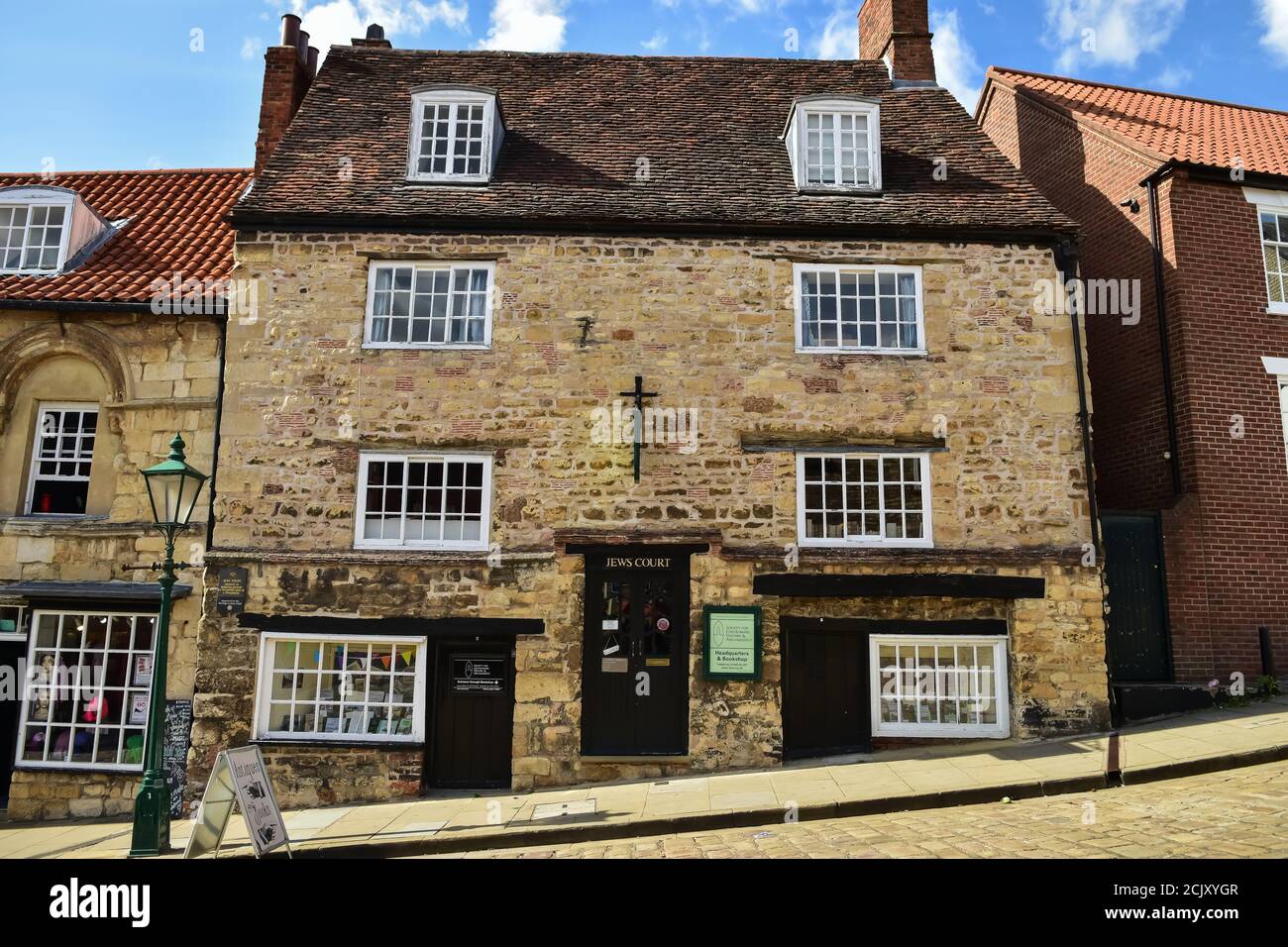 The Jew's Court in Lincoln, England Stock Photo - Alamy