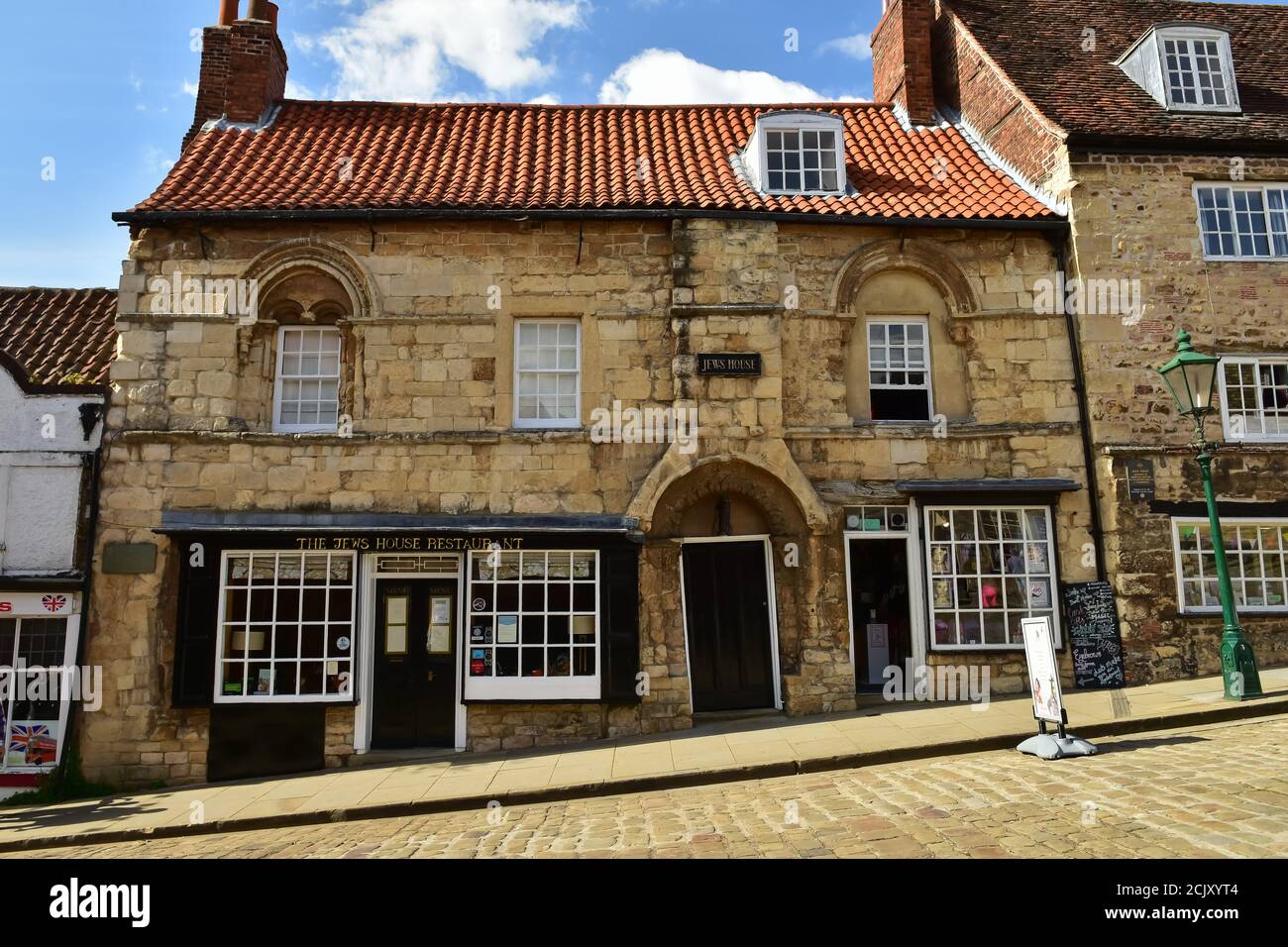 The Jew's House in Lincoln, England Stock Photo - Alamy