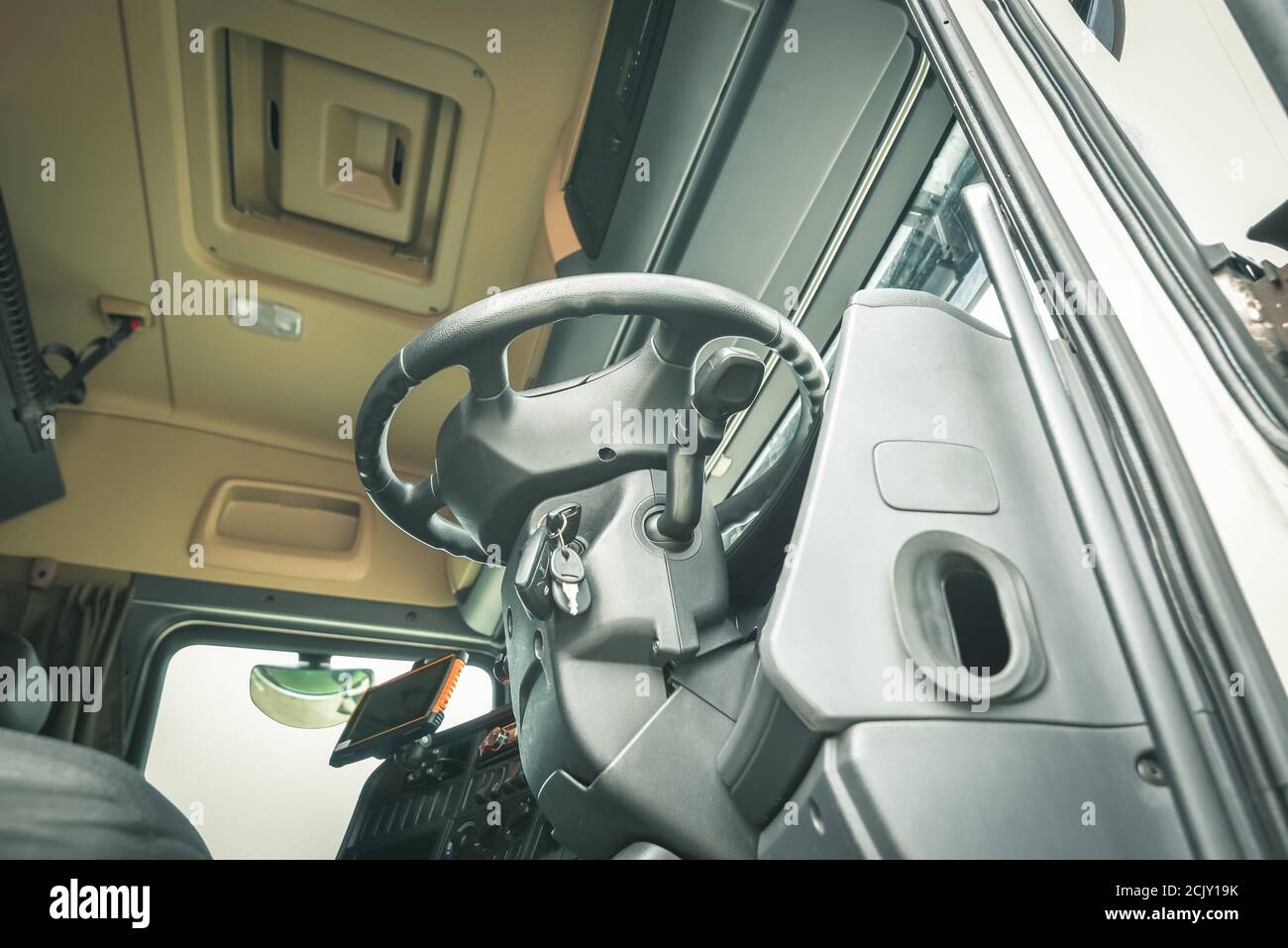 Transport lorry cab interior hi-res stock photography and images - Alamy