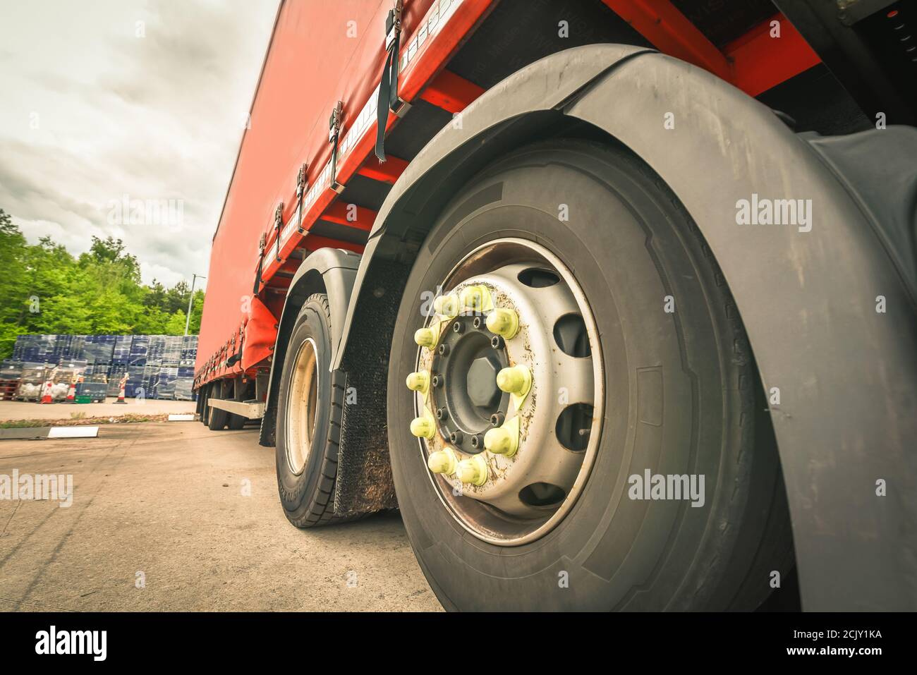 Big lorry tyre hi-res stock photography and images - Alamy