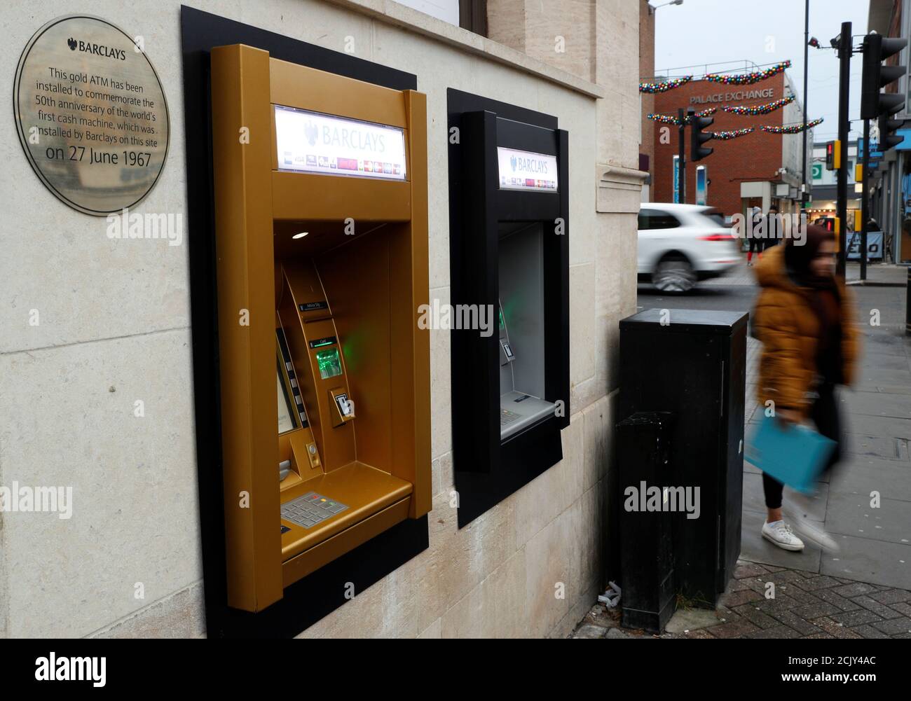 The worlds first atm hi-res stock photography and images - Alamy