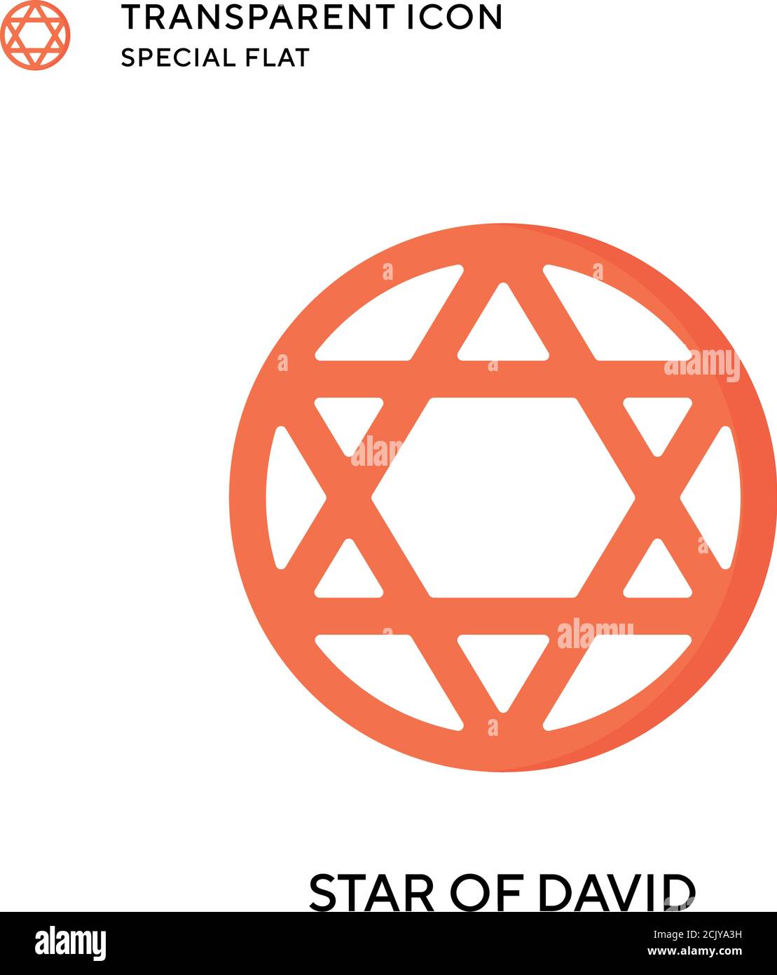 Star of david vector icon. Flat style illustration. EPS 10 vector Stock ...