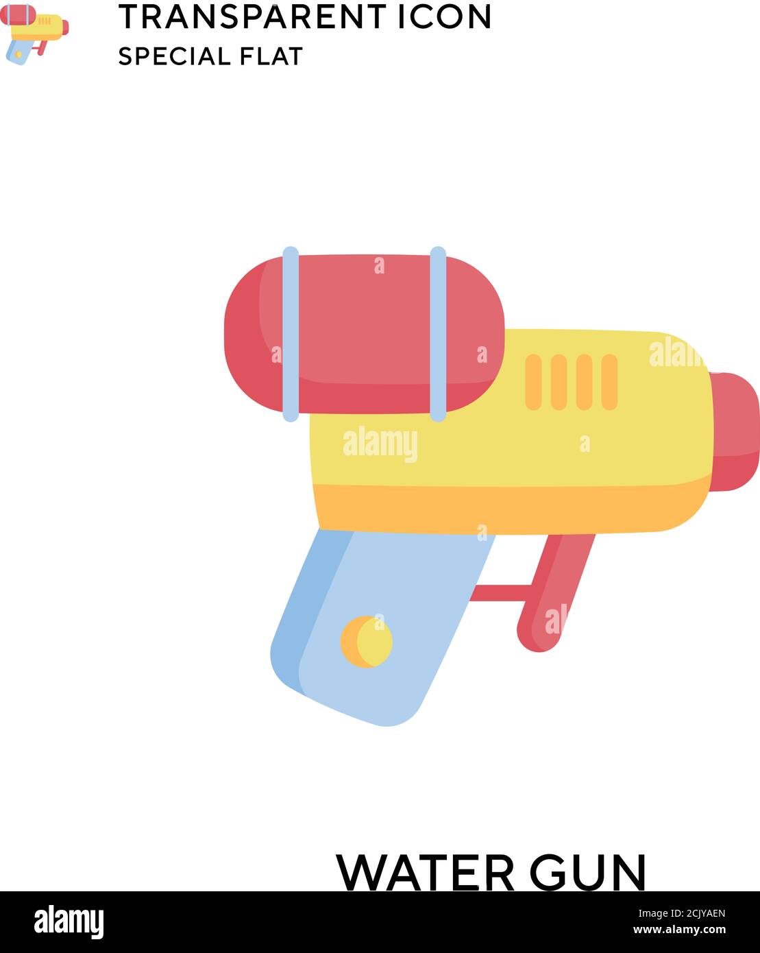 Water gun vector icon. Flat style illustration. EPS 10 vector Stock ...