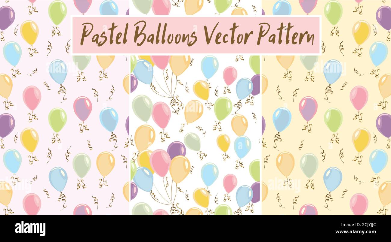 Lovely hand drawn pastel balls vector pattern. Happy pastel color ...