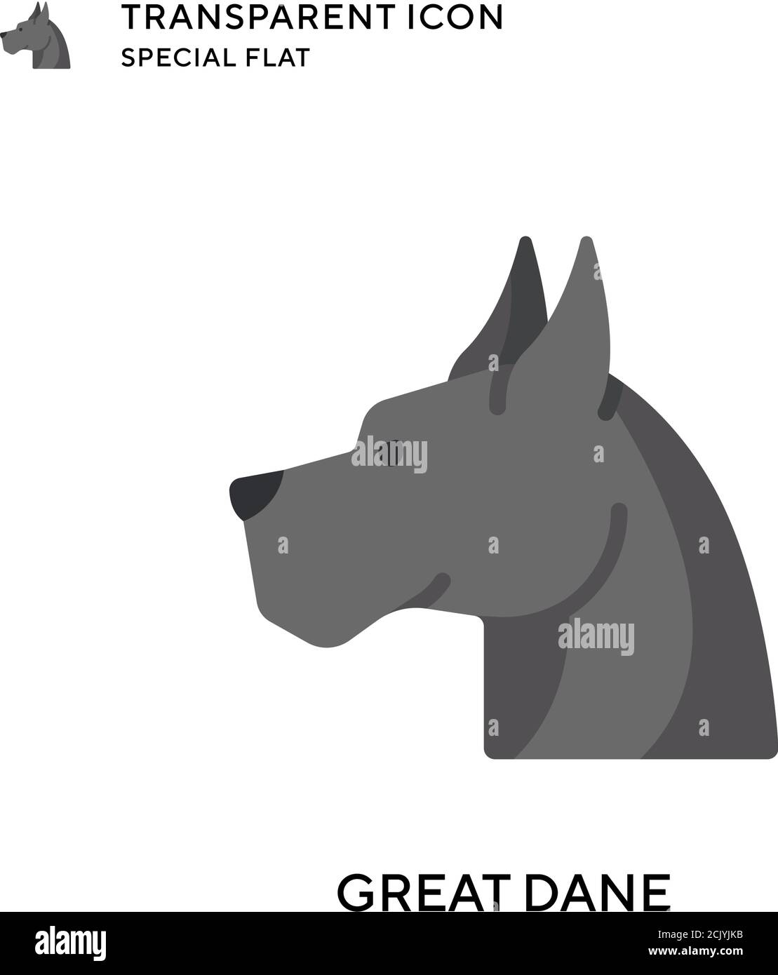 Great dane vector icon. Flat style illustration. EPS 10 vector Stock ...