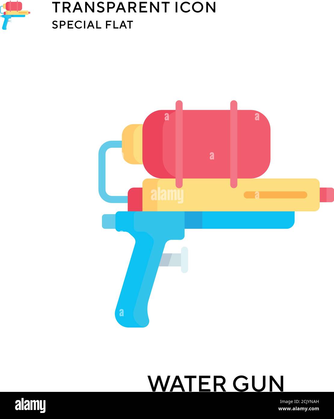 Water gun vector icon. Flat style illustration. EPS 10 vector Stock ...