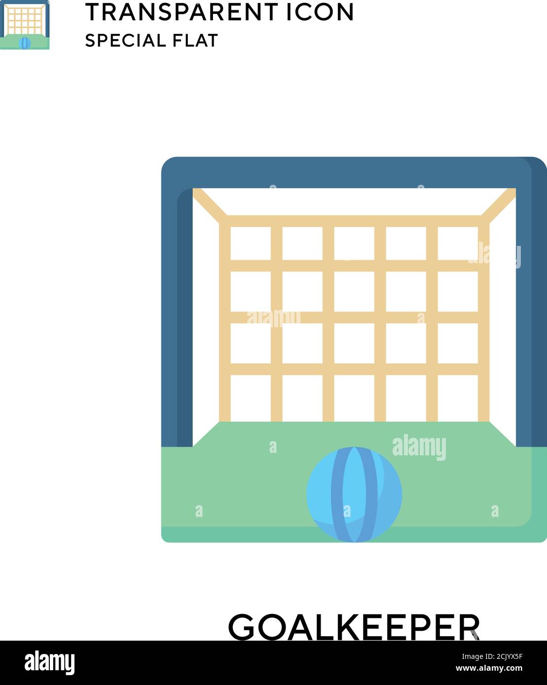 Goalkeeper vector icon. Flat style illustration. EPS 10 vector Stock ...