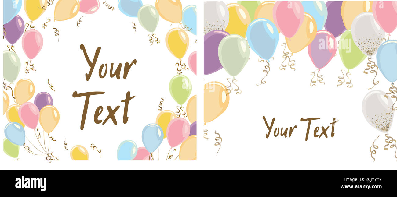 Colorful pastel color balloons isolated on white, celebrate party ...