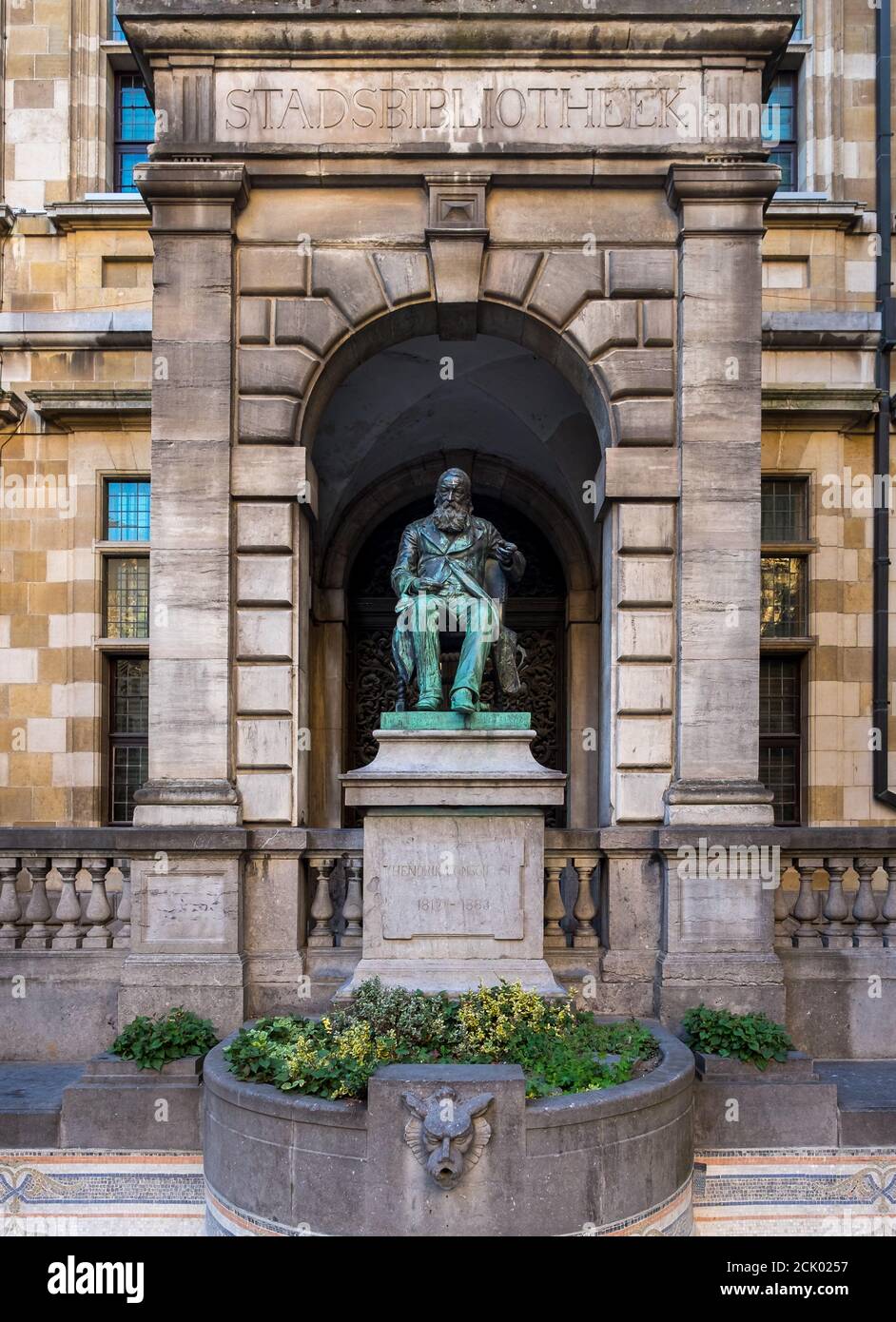 Statue of historic Belgian author Hendrik Conscience outside the ...
