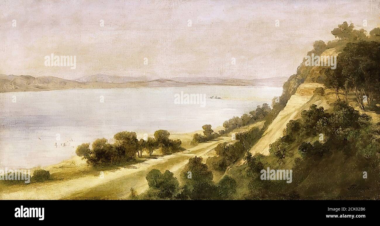 Telepy Karoly - the Bay in FonyóD - Hungarian School - 19th Century ...