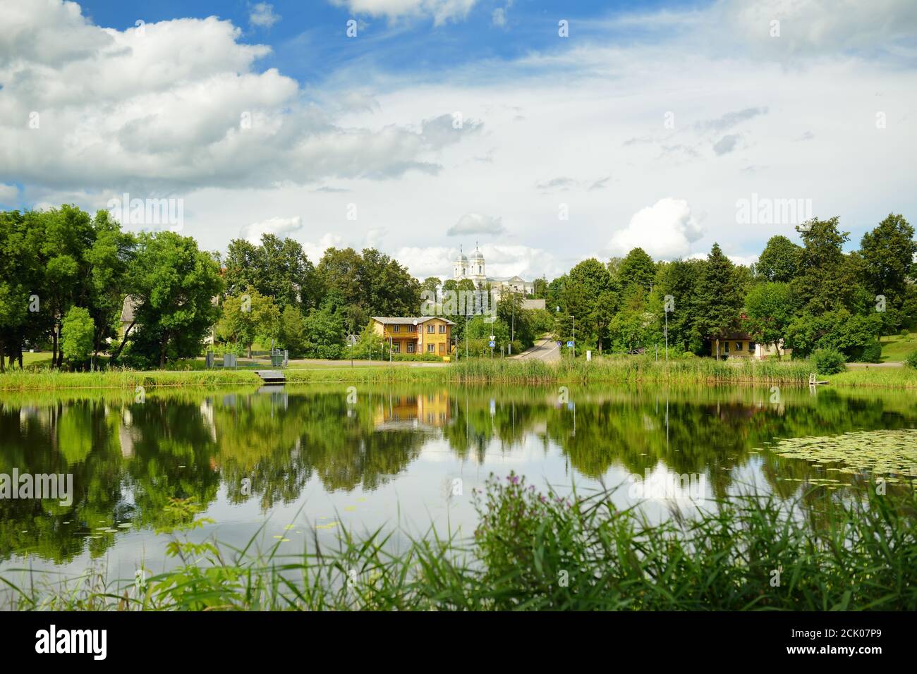 Beautiful landscape of Moletai, one of the oldest settlements in ...