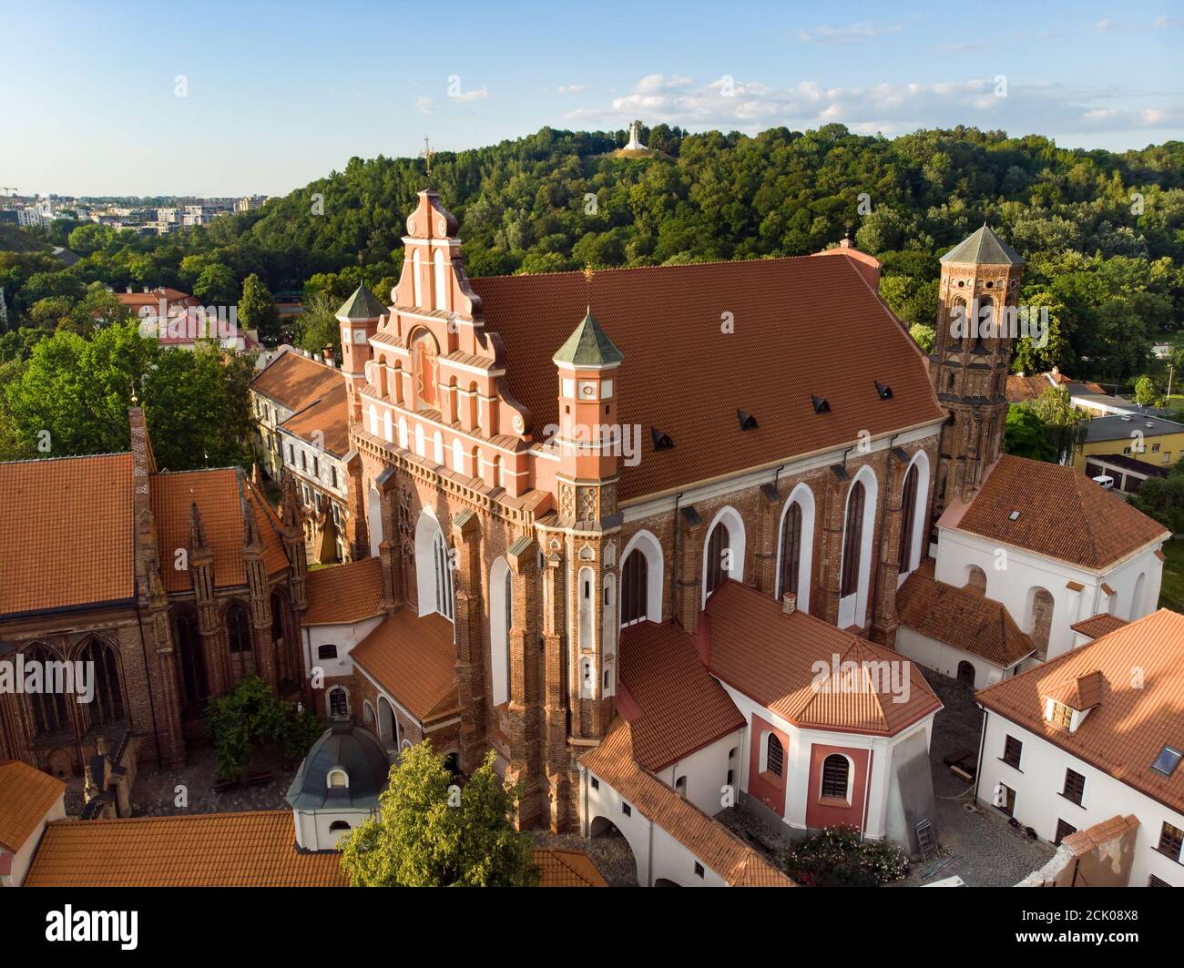 Aerial view of St. Anne's Church and neighbouring Bernardine Church ...