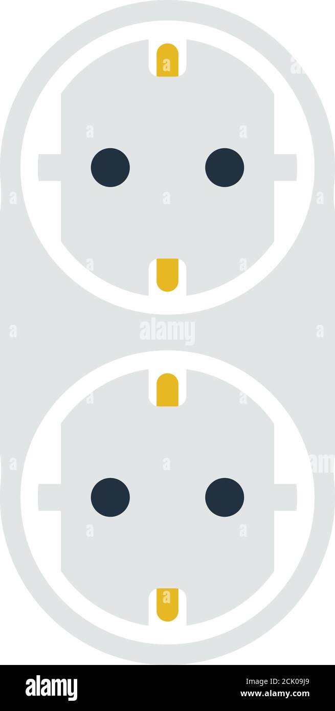 AC Splitter Icon. Flat Color Design. Vector Illustration Stock Vector ...