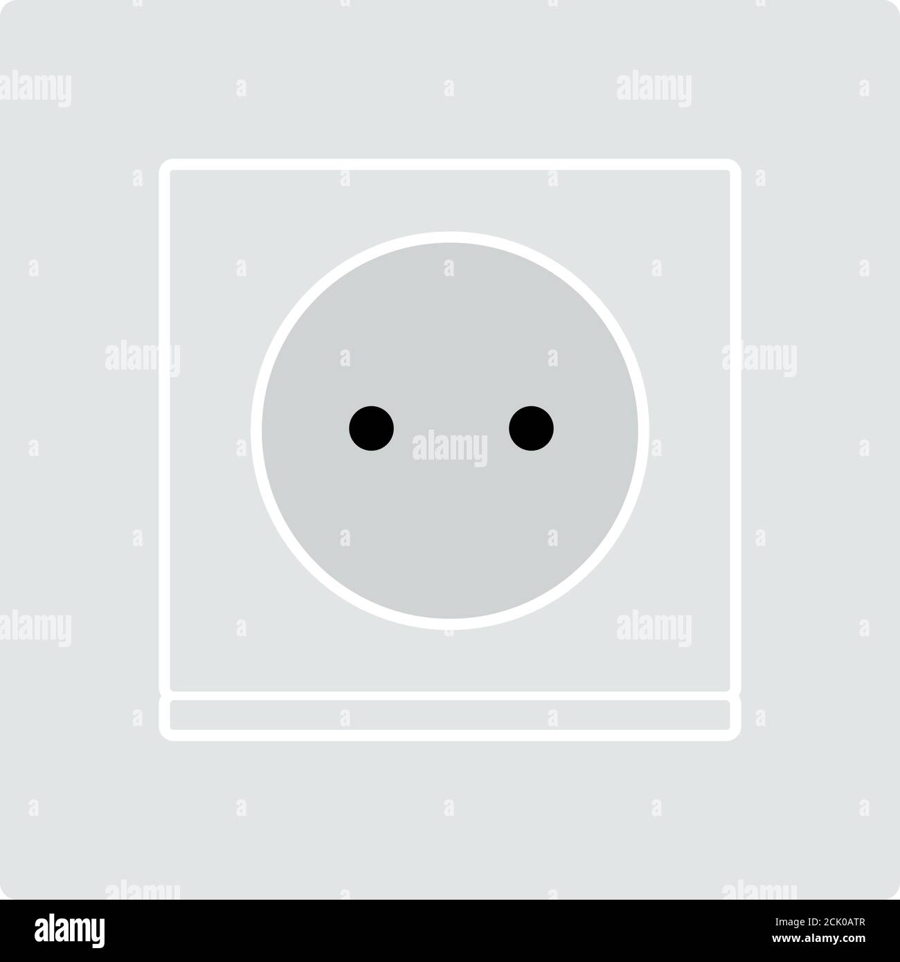 Europe Electrical Socket Icon. Flat Color Design. Vector Illustration ...