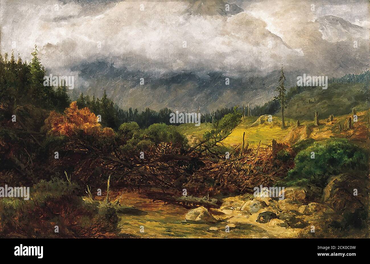 Telepy Karoly - Landscape in the Tatra Mountain Chain 1 - Hungarian ...