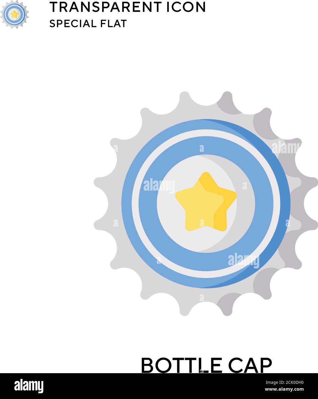 Bottle cap vector icon. Flat style illustration. EPS 10 vector Stock ...